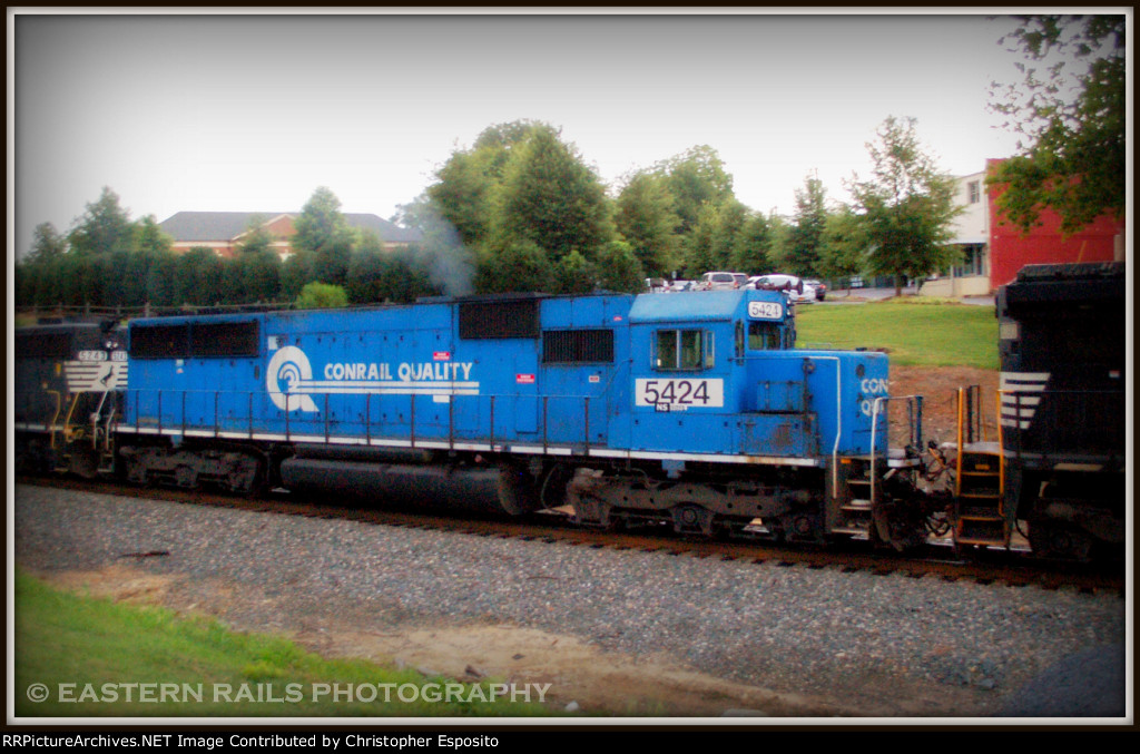 NS SD50 5424 in Conrail Quality Paint